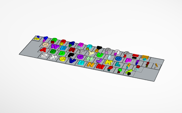 3D design Keyboard - Tinkercad
