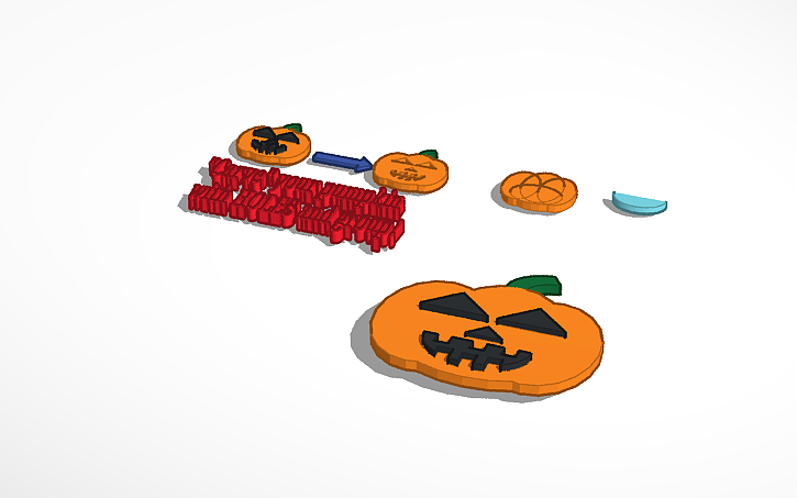 3D design Jack o Lantern - Tinkercad