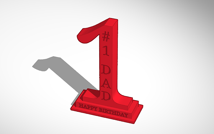 3D design Dad Birthday - Tinkercad