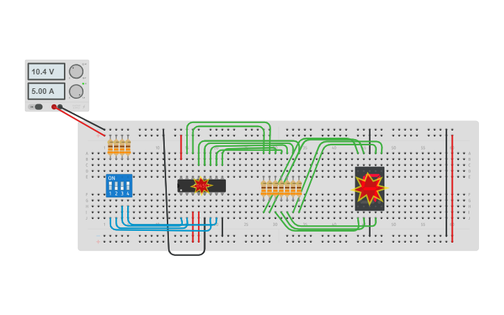 Circuit design hiện số - Tinkercad