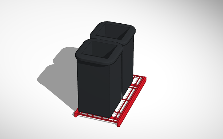 3D design Trash Can Holder - Tinkercad