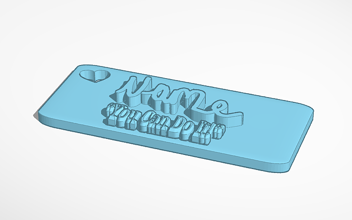 3D design Name key chain-custom - Tinkercad