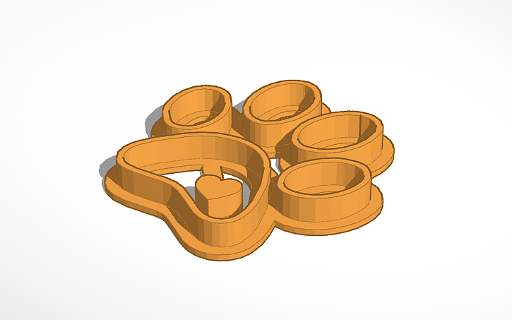 3D design Bulldog Paw - Tinkercad