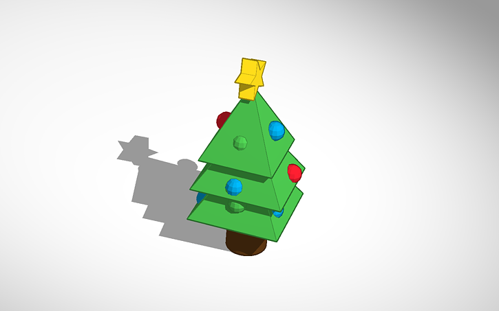 3D design Christmas tree - Tinkercad