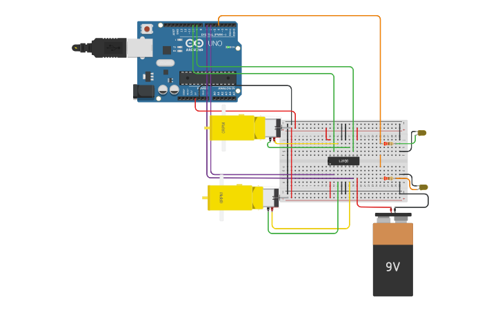 Circuit design CARRO CONTROLADO BLUETOOTH - Tinkercad