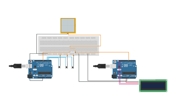 Circuit design Signal Transmitter - Tinkercad