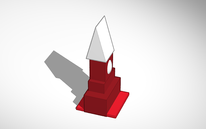 3D design clock tower - Tinkercad