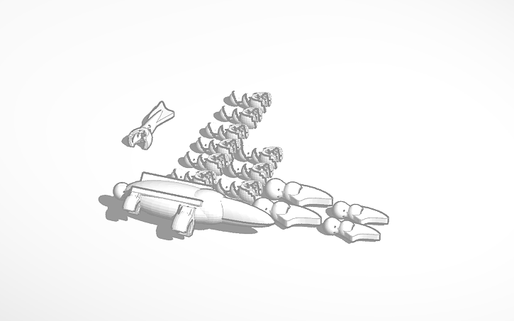 3D design jointed mosasaurus - Tinkercad