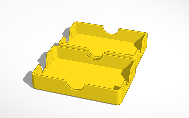 3D design 3x5" card box - Tinkercad