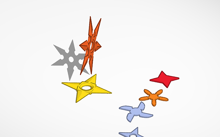 3D design ninja star 2 - Tinkercad