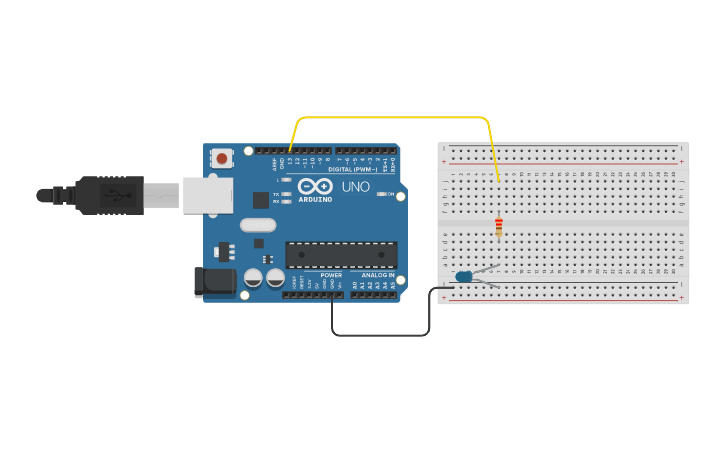 Circuit design Blink out a Two Digit Number - Tinkercad