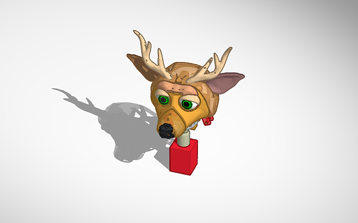 3D design deer animatronic - Tinkercad