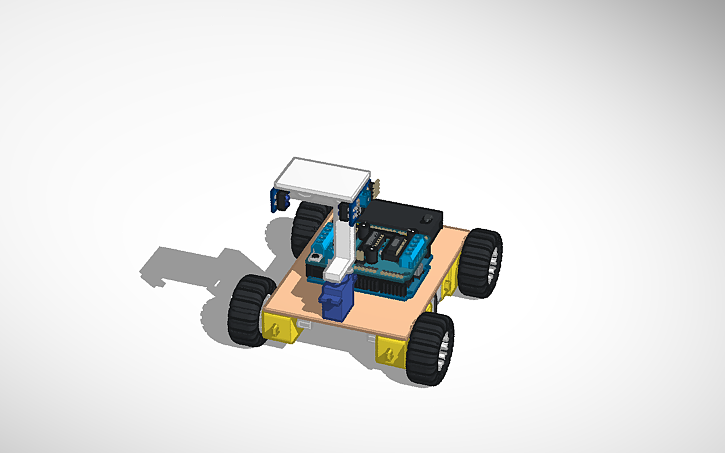 3D design Human Following Robot - Tinkercad
