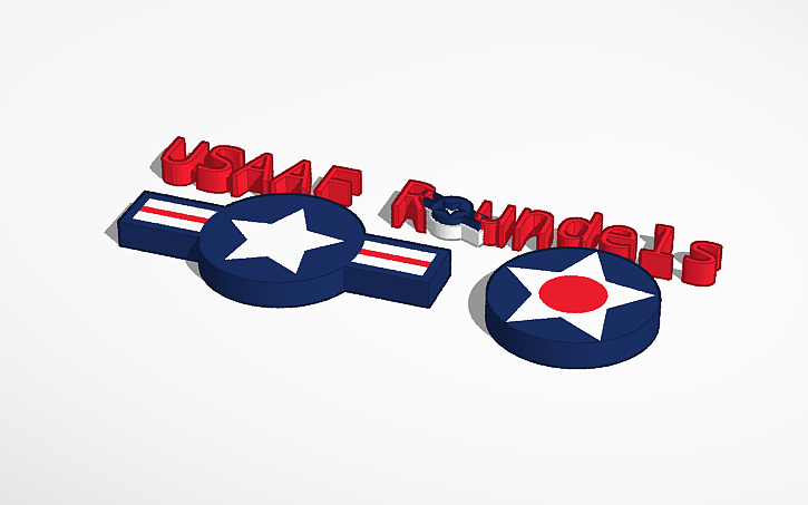 3D design USAAF roundels for s.norville.rogers - Tinkercad