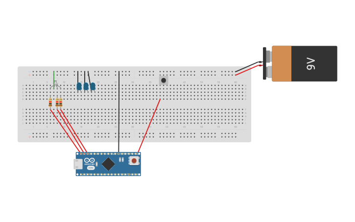 Circuit design Arduino Flashing LED - Tinkercad