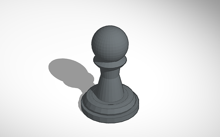 3D design Pawn (Chess Piece) - Tinkercad