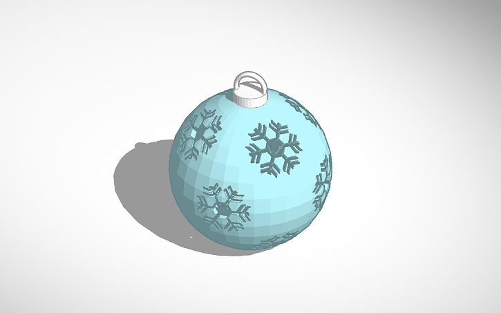 3D design Christmas Tree Snowflake Ornament - Tinkercad