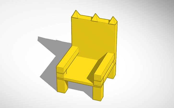 3D design Throne - Tinkercad