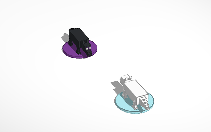 3D design dino game pieces - Tinkercad
