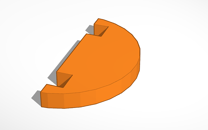3D design semi circle - Tinkercad
