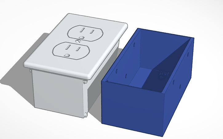 3D design hide-a-plug - Tinkercad