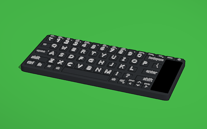 3D design Clickable keyboard - sim lab - Tinkercad