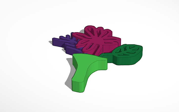 3D design flower bouquet - Tinkercad