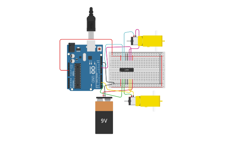Circuit design car - Tinkercad