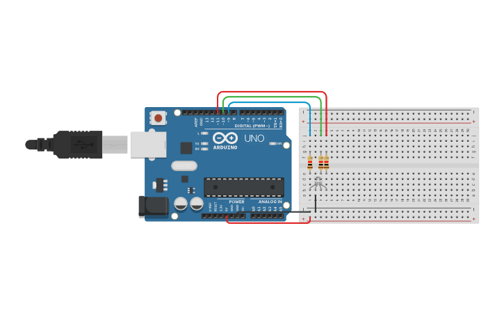 Circuit design IEEE | Arduino | Practice 4 | RGB - Tinkercad