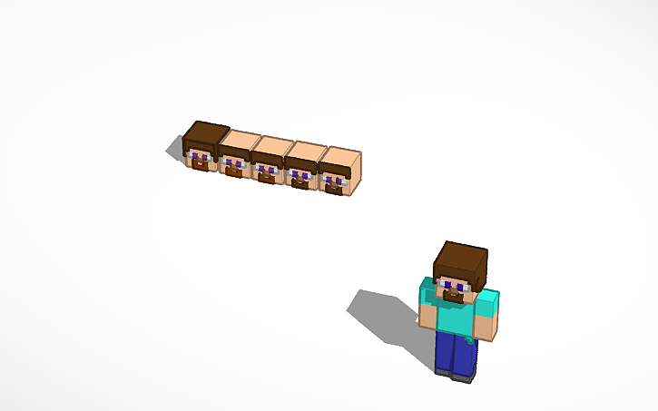 3D design Diseño 2: Steve Minecraft. - Tinkercad