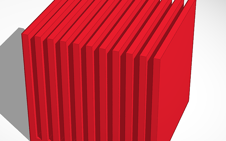 3D design Heat sink radiator - Tinkercad