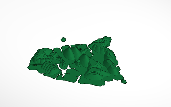 3D design Isla Sorna - Tinkercad