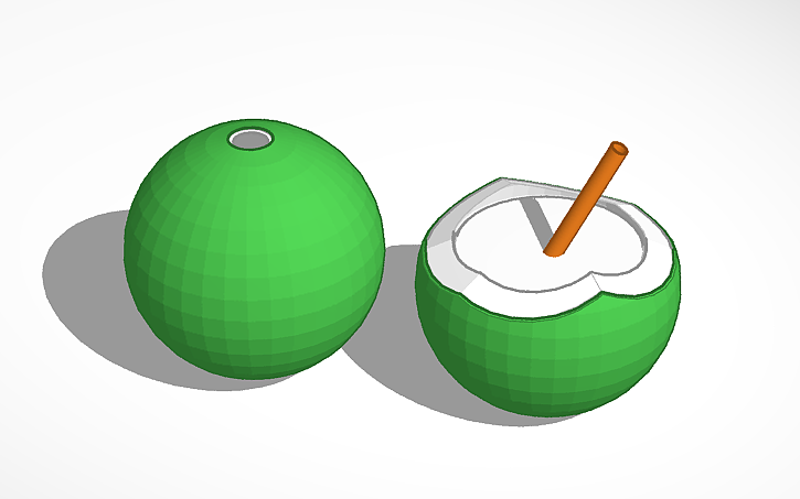 3D design coconut - Tinkercad