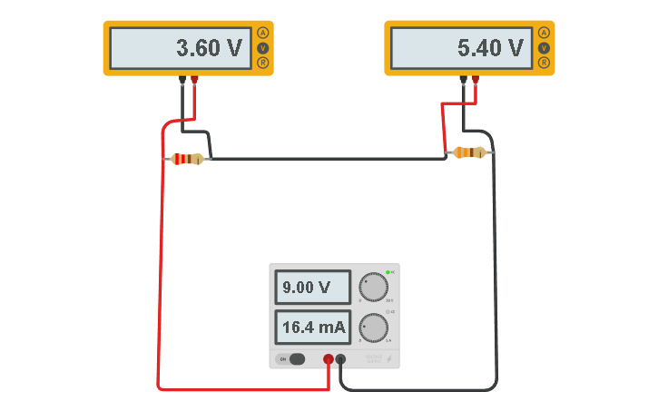 Circuit design ΣΥΝΔΕΣΜΟΛΟΓΙΑ ΑΝΤΙΣΤΑΣΕΩΝ ΣΕ ΣΕΙΡΑ - Tinkercad