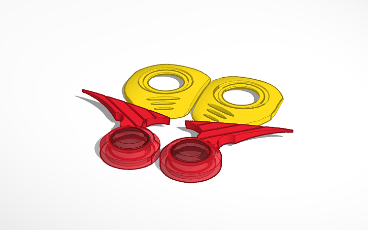 3D design armored kidflash earpieces - Tinkercad
