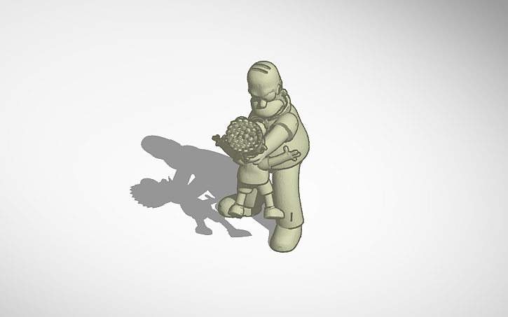 3D design Homer coking Bart - Tinkercad