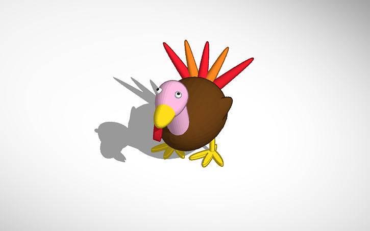 3D design #thanksgiving#turkey - Tinkercad