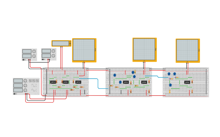 Circuit design ECG Analog Front-end - Tinkercad