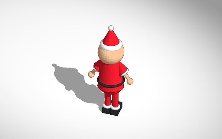 3D design santa claus - Tinkercad