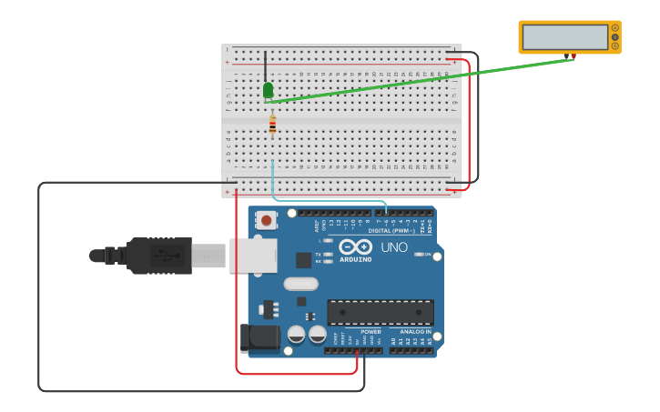 Circuit design Blinking LED - Tinkercad