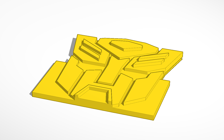 3D design Transformers Autobot Logo (Yellow) - Tinkercad