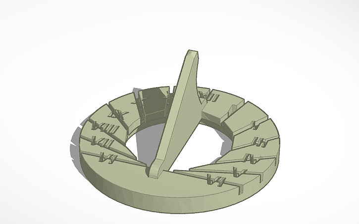 3D design Sun Dial - Tinkercad