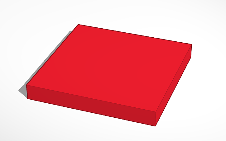 3D design 8x8x1cm square - Tinkercad