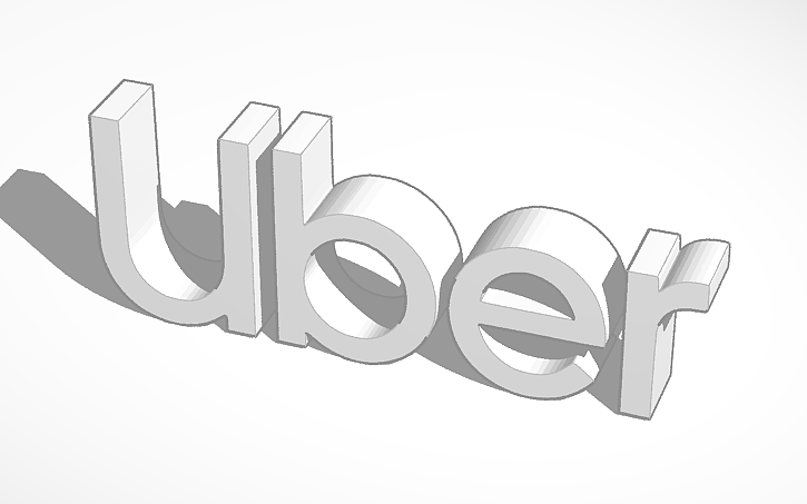 3D design Uber Logo - Tinkercad