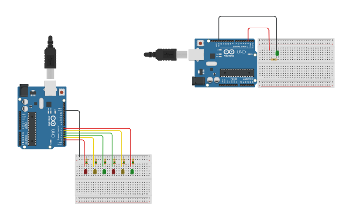 Circuit design Semaforo Arduino - Tinkercad