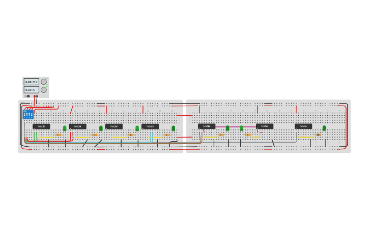 Circuit design Acitvity 4 Logical Gates using LED's - Tinkercad