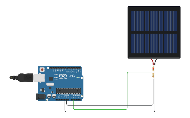 Circuit design solar panel - Tinkercad