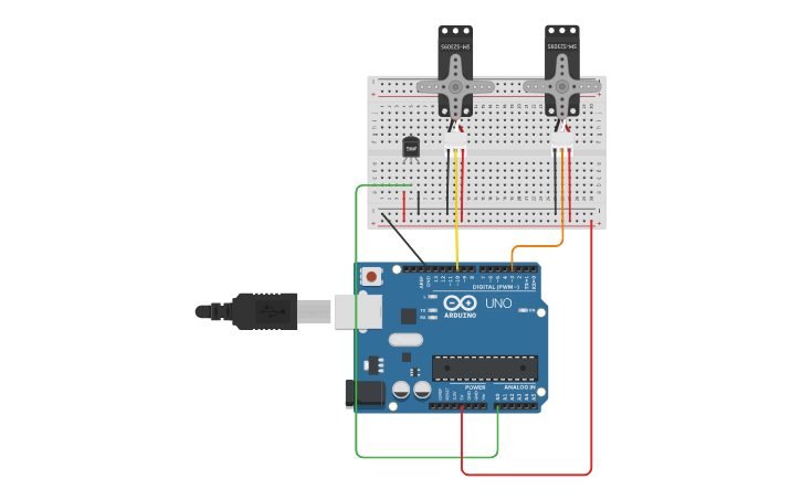 Circuit design Arduino Uno - Tinkercad