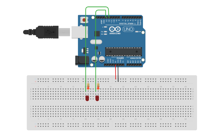 Circuit design Communication with Serial Port - Tinkercad