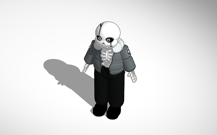 3D design Gastertale Sans - Tinkercad